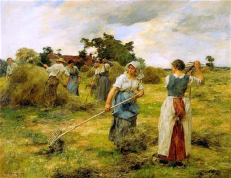 Peasants in a landscape - Léon Augustin Lhermitte - WikiArt.org