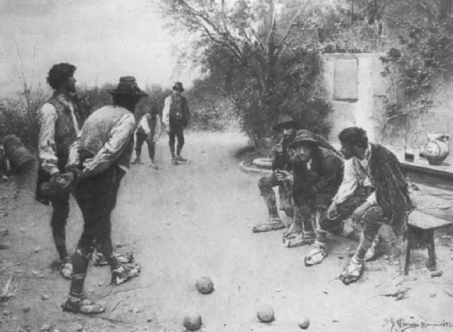 Bocce players from the Apennines, 1893 - Gustavo Simoni - WikiArt.org