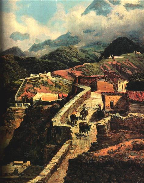 Street in La Guaira, c.1842 - c.1845 - Ferdinand Bellermann - WikiArt.org