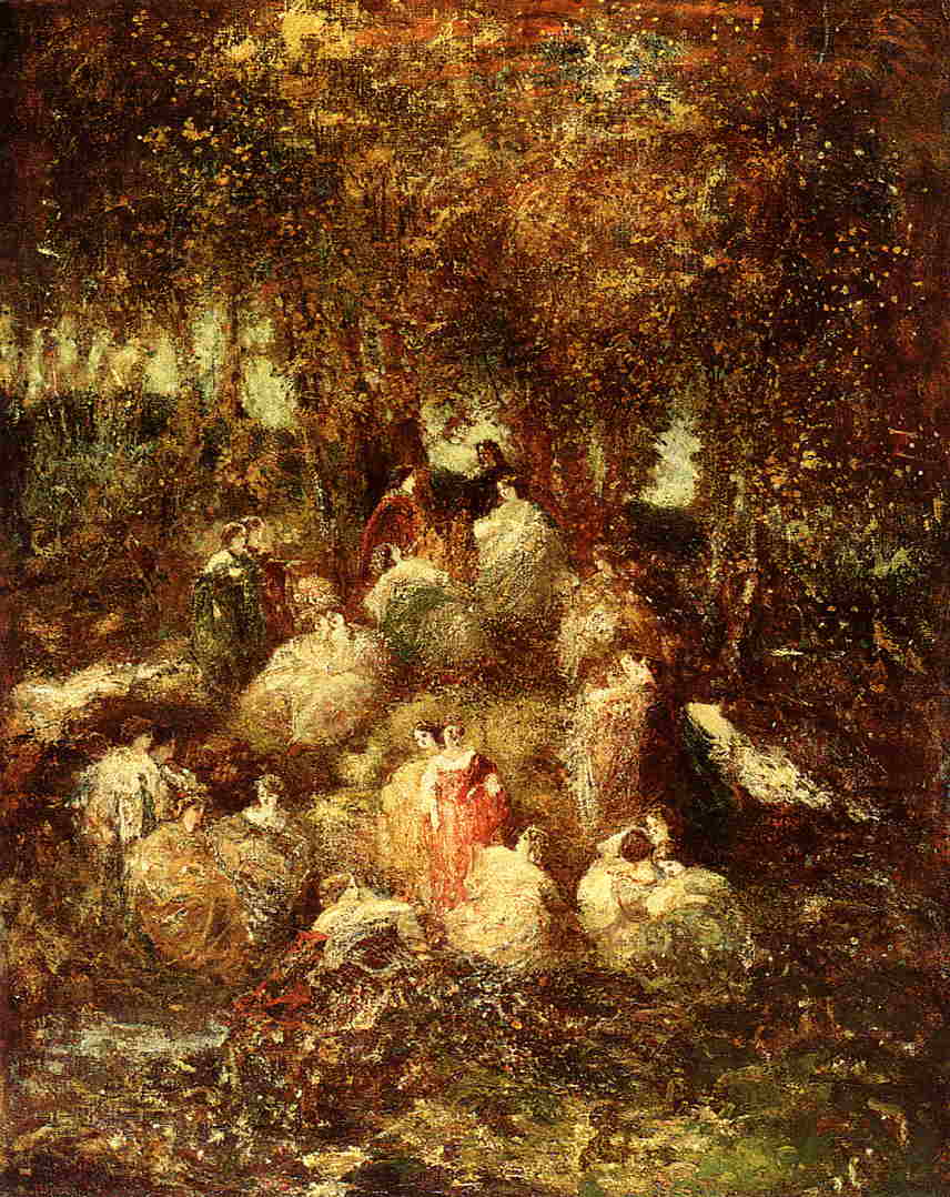 Rural Scene - Adolphe Joseph Thomas Monticelli - WikiArt.org
