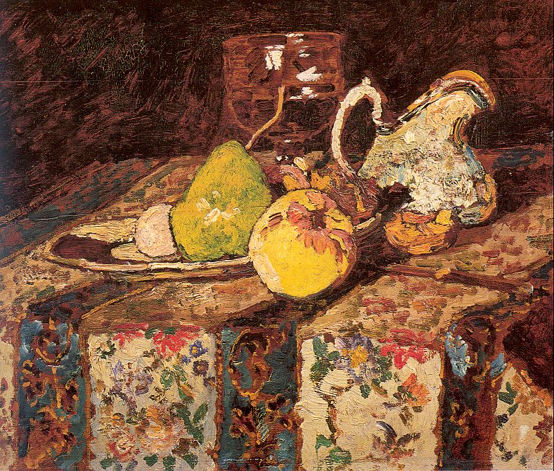 Still Life with White Pitcher - Adolphe Joseph Thomas Monticelli ...