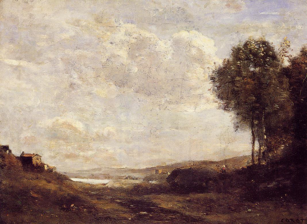 Landscape by the Lake, c.1865 - c.1870 - Camille Corot - WikiArt.org