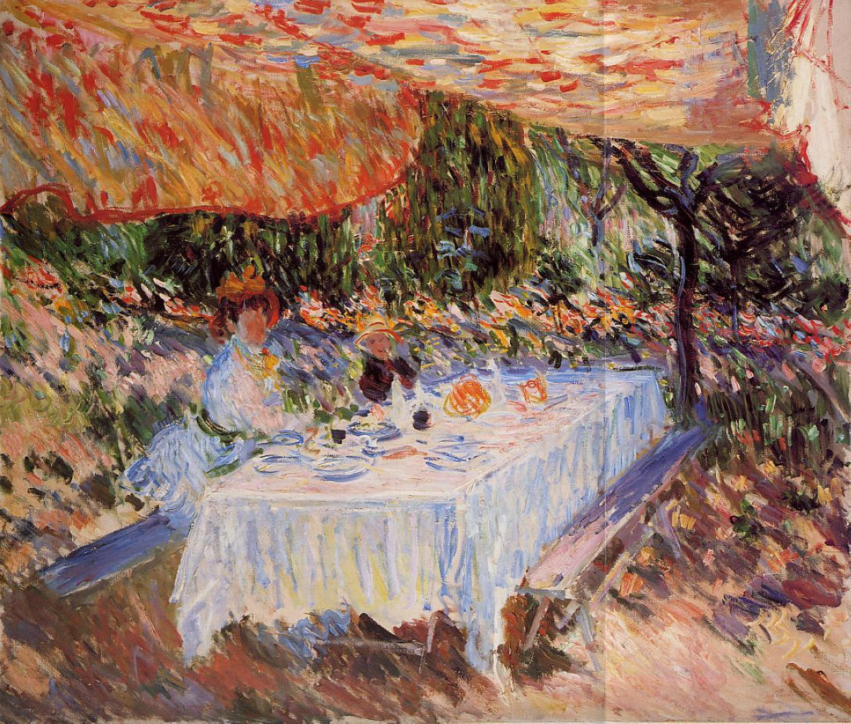 Lunch under the Canopy, 1883 - Claude Monet - WikiArt.org
