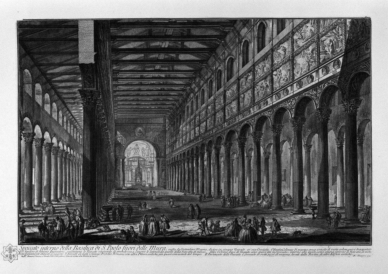 View of the Basilica of St. Paul Outside the Walls, built by ...
