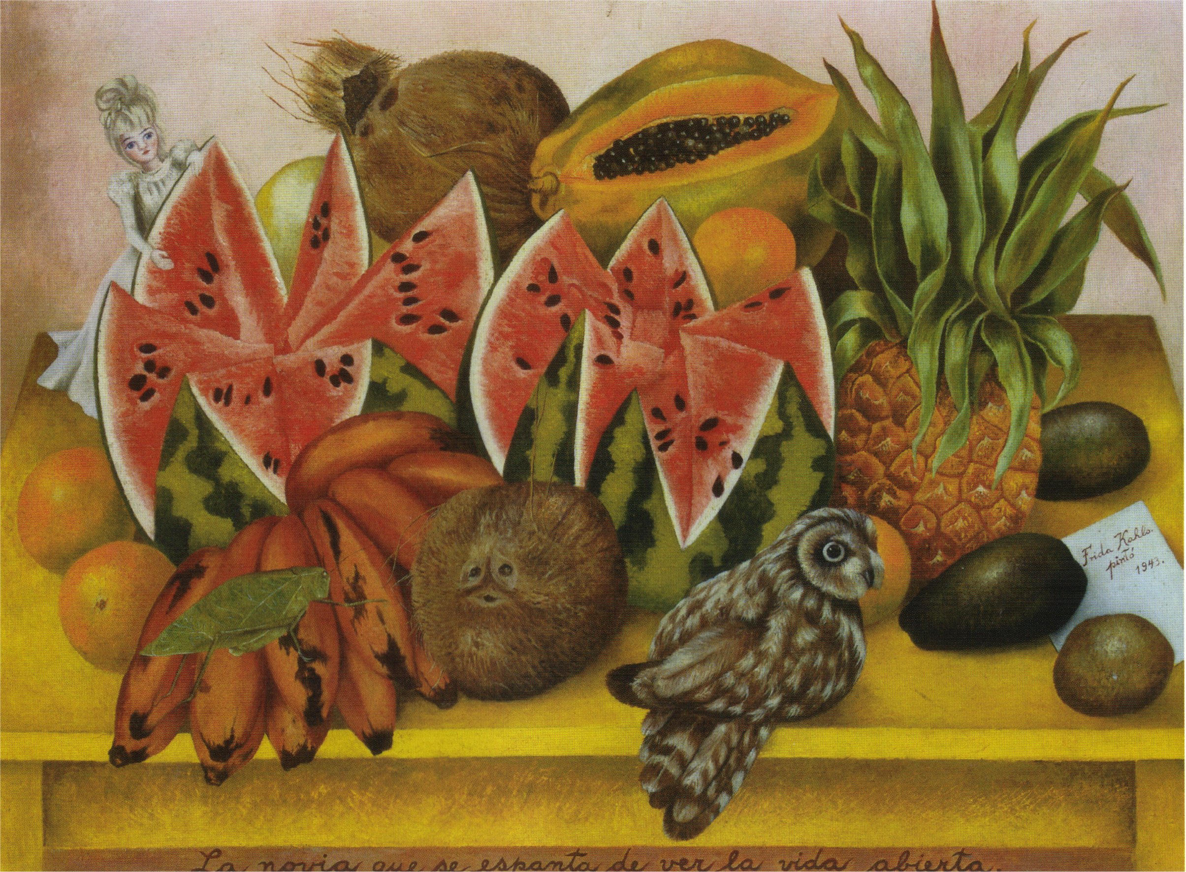 The Bride Frightened at Seeing Life Opened, 1943 - Frida Kahlo ...
