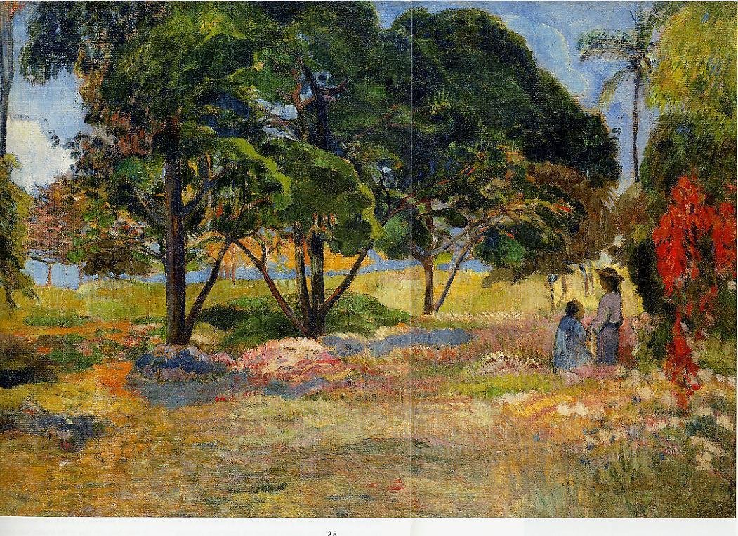Landscape with three trees, 1892 - Paul Gauguin - WikiArt.org