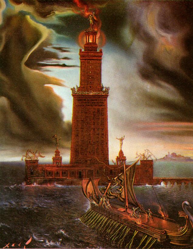 The Lighthouse at Alexandria, 1954 - Salvador Dali - WikiArt.org